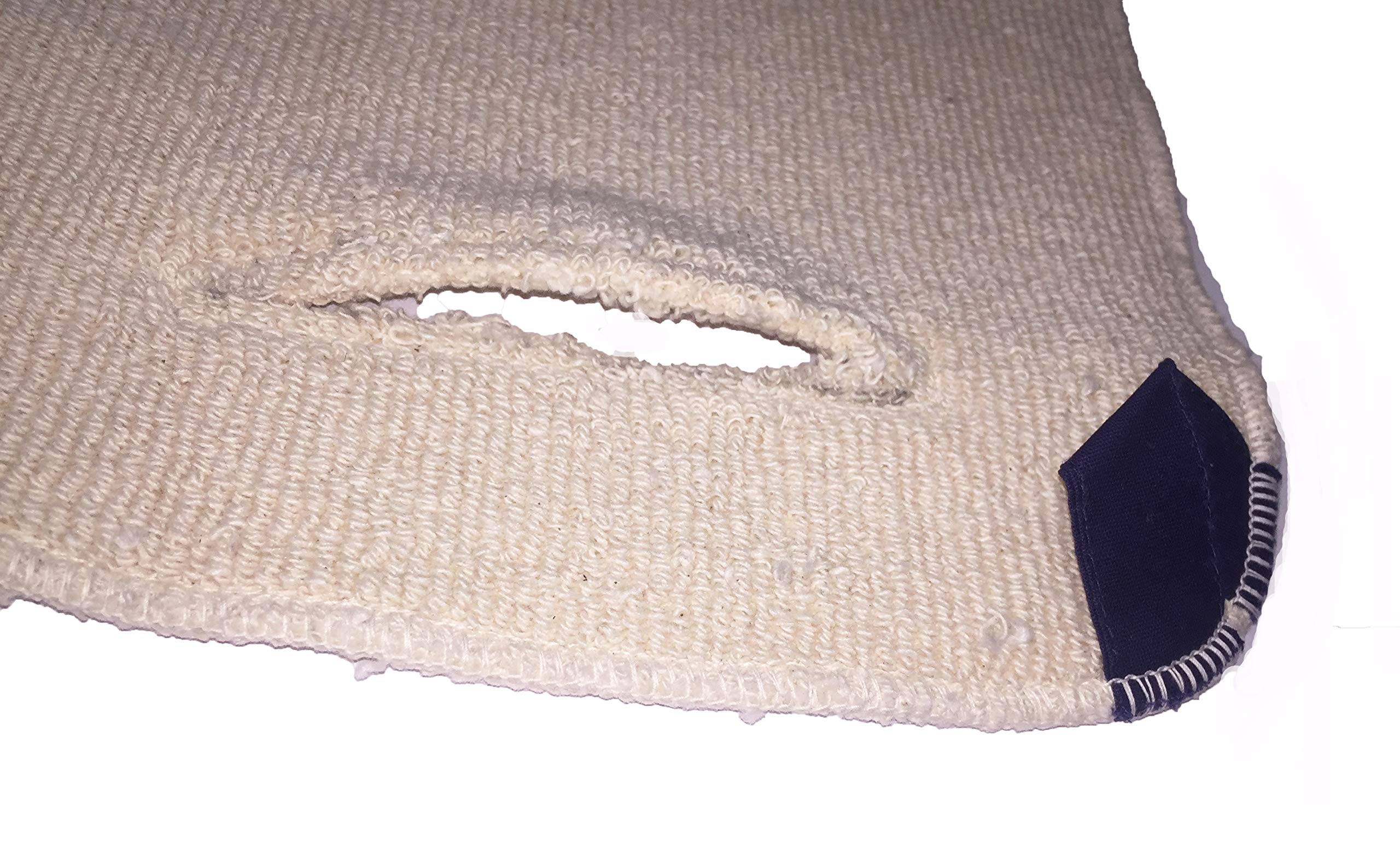 Golden Protective Services Outlet Cotton Loop, 10" x 11" Cream Oven Pad with Handslot, Heavy Weight Terry Cloth, 500 Degree Temp Rating