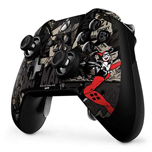 Skinit Decal Gaming Skin Compatible with Xbox One Elite Controller - Officially Licensed Warner Bros Harley Quinn Mixed Media Design