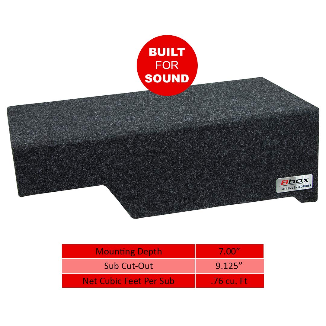Bbox Single Sealed 10 Inch Subwoofer Enclosure - Accu-Tuned Sealed Subwoofer Boxes & Enclosures - Subwoofer Box Improves Audio Quality, Sound & Bass - Fits 2004 - 2008 Ford F150 Super Crew / Super Cab