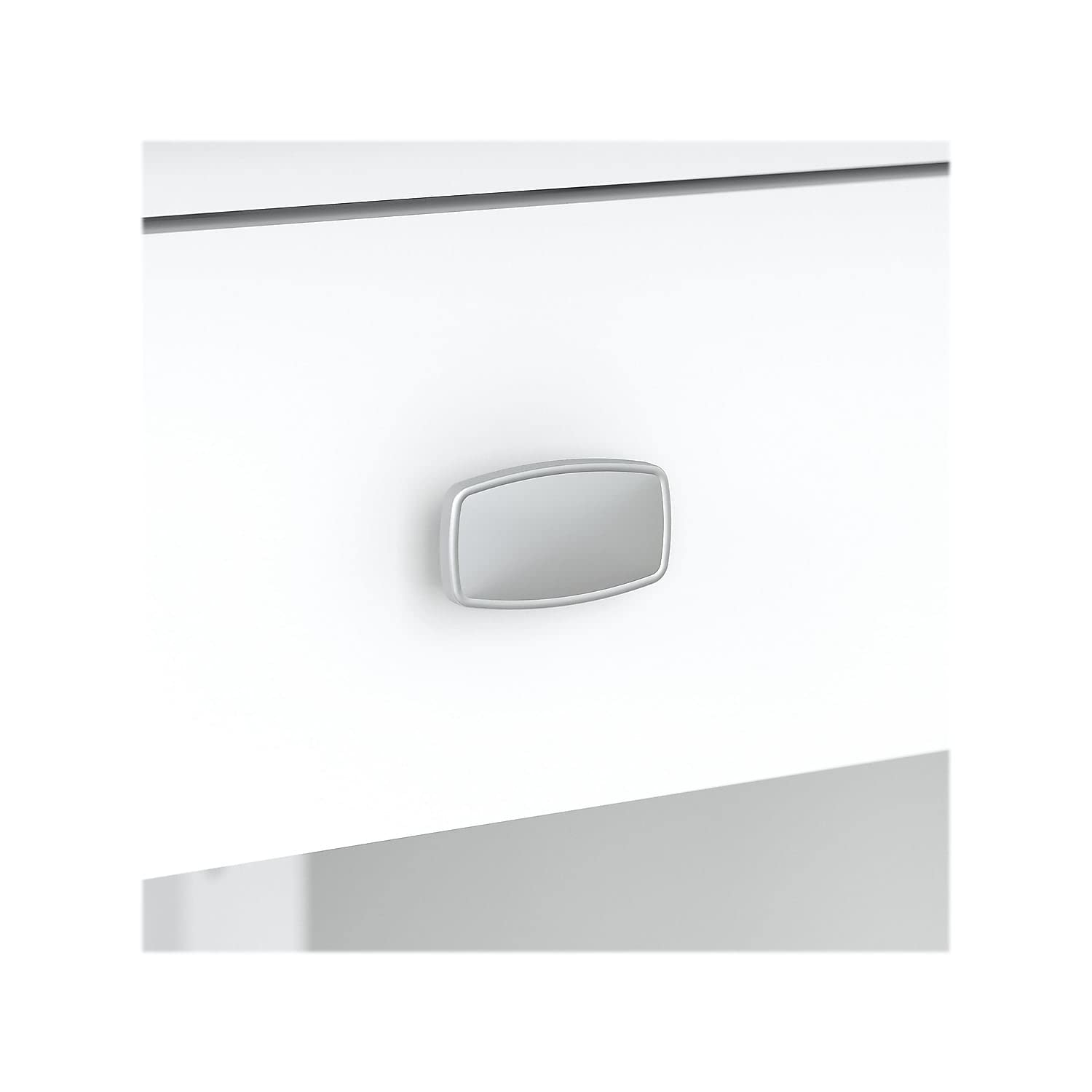 Bush Furniture Broadview L Shaped Computer Desk with Lateral File Cabinet and Hutch, 60W, Pure White