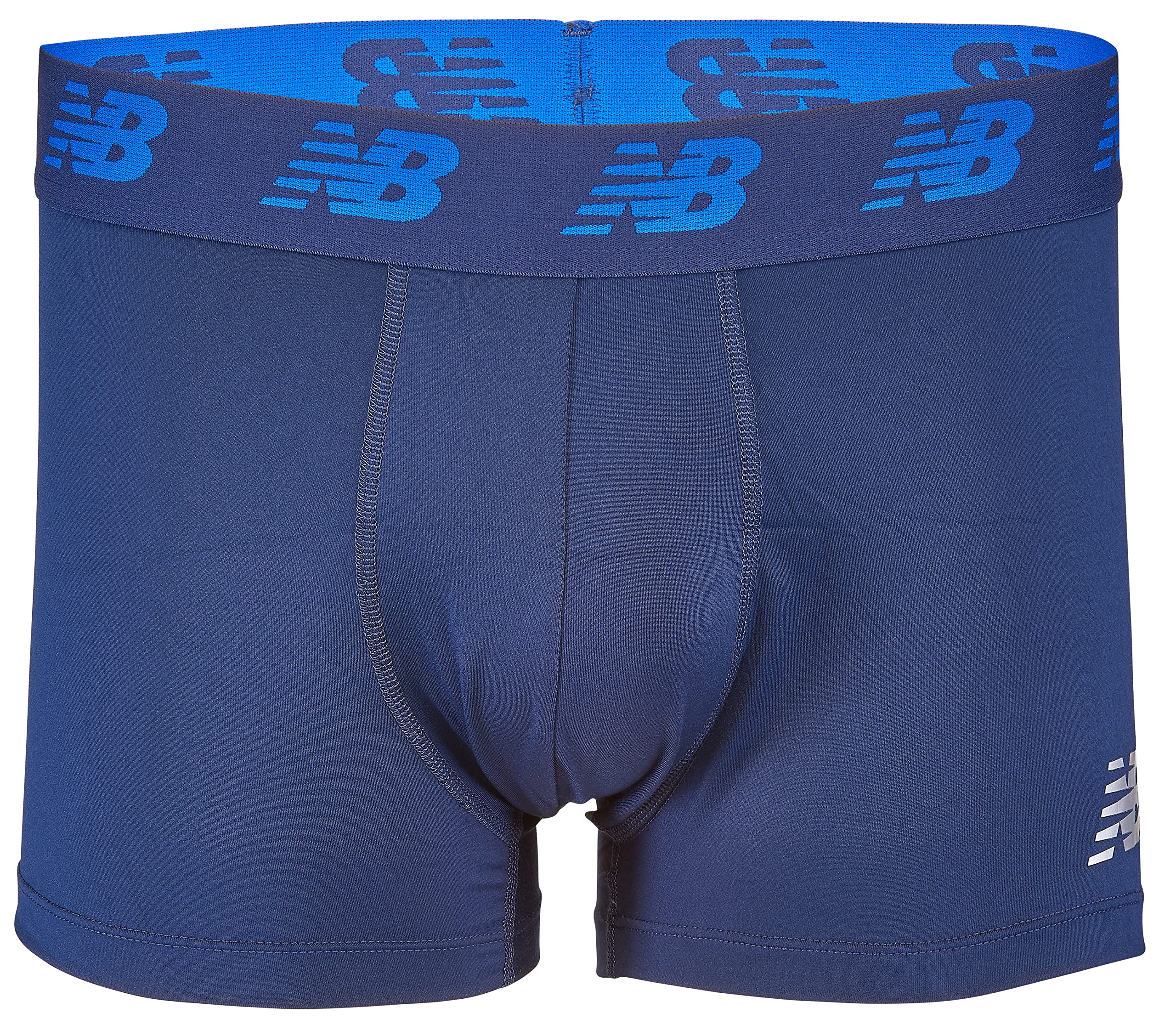 New Balance Men's 3" Premium Performance Trunks (3 Pack), Pigment/Pigment Woodgrain/Black, Medium
