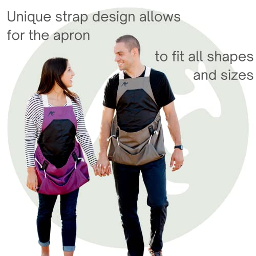 The Roo Apron - Gardening Apron with Pockets and Harvesting, Picking Pouch β Adjustable, Water-resistant, Washable Canvas Cotton - Great Gardener Gift
