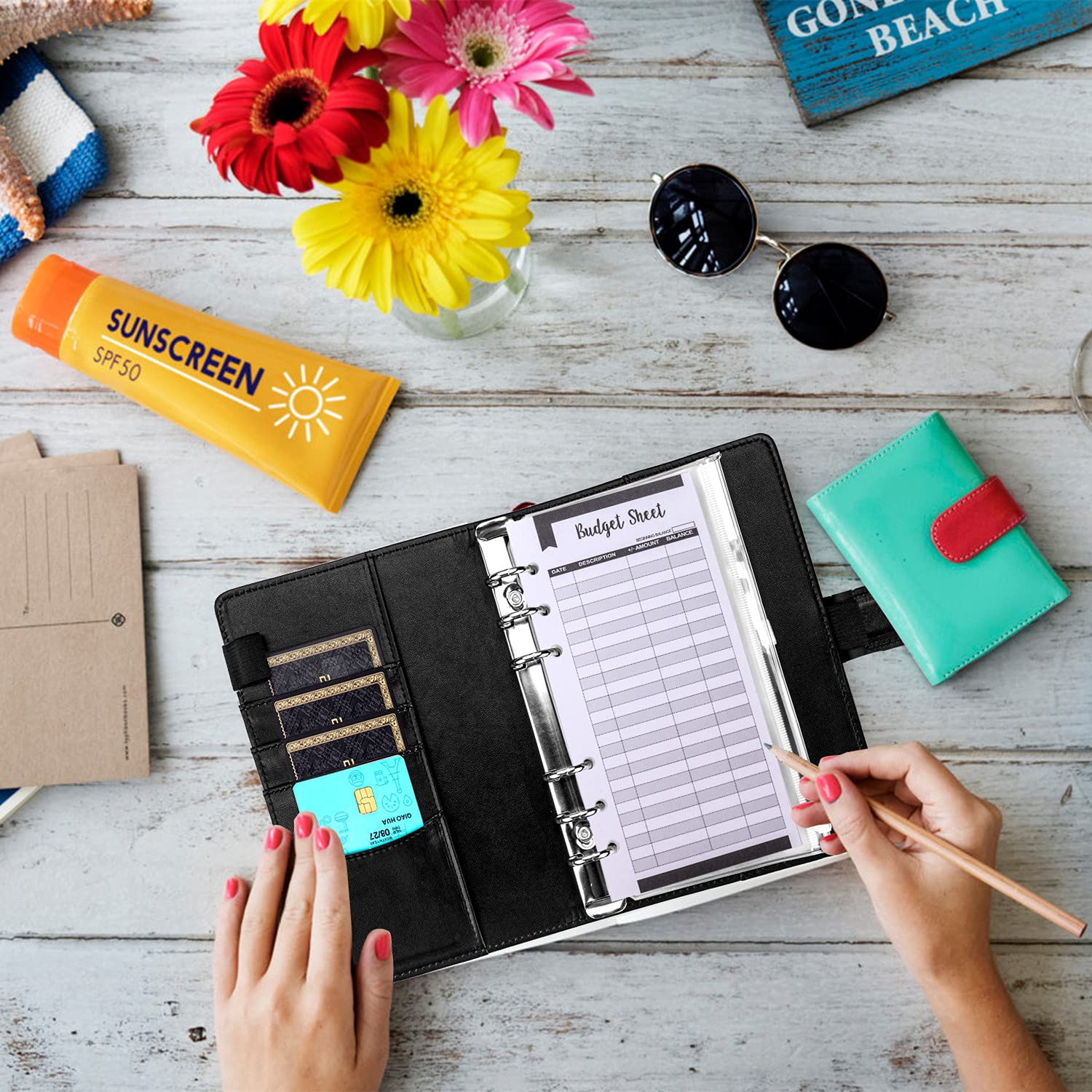 Budget Binder with Cash Envelopes, Money Saving Binder for Budgeting, Money Organizer for Cash and Saving Money