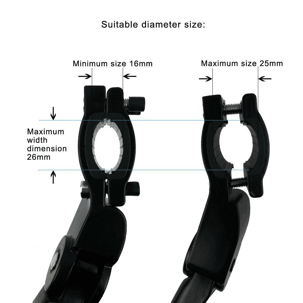 BlueSunshine Bicycle Adjustable Alloy Road Mountain Bike Bicycle Kickstand Side Kickstand Fit for 20" 24" 26" (Black)