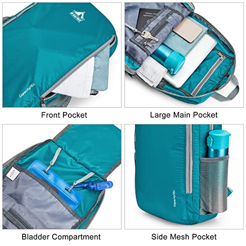 G4Free 16L Lightweight Hiking Daypack Packable Small Backpack Water Resistant Shoulder Bag for Travel Outdoor Men Women