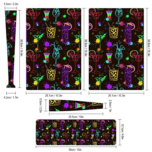 Colorful Cocktails Full Protective Skin Cover Design Wrap Decal Sticker Compatible with PS5 Digital Edition Console and Controller