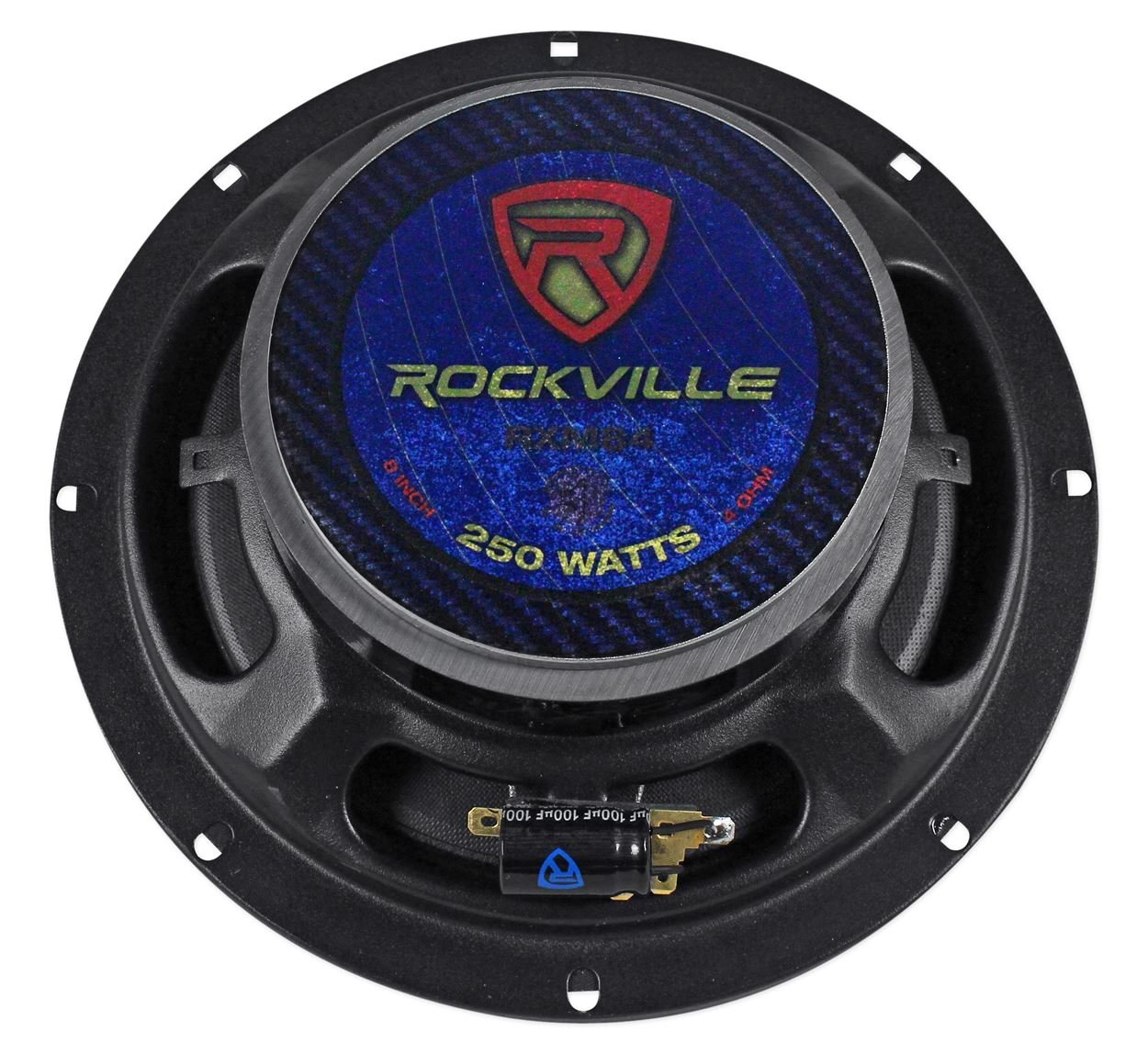 Rockville (8) RXM84 8" 2000w 4 Ohm Mid-Range Drivers Car Speakers, Mid-Bass