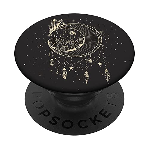 Moon Dreamcatcher with Crystals and Waves PopSockets Swappable PopGrip