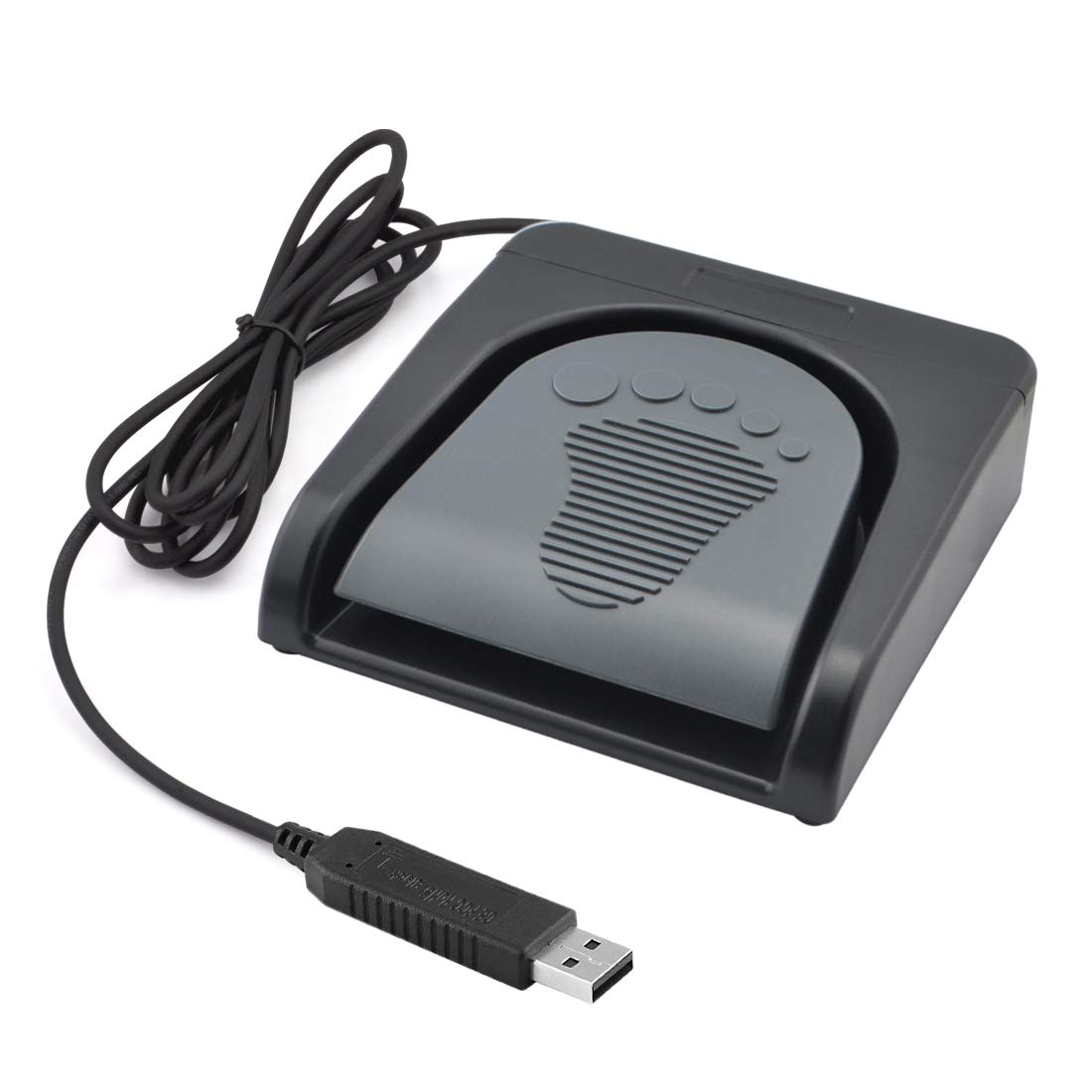iKKEGOL Upgraded USB Single Foot Pedal Switch Control One Key Footswitch Program Customized Computer Keyboard Mouse Game Action HID (Black)