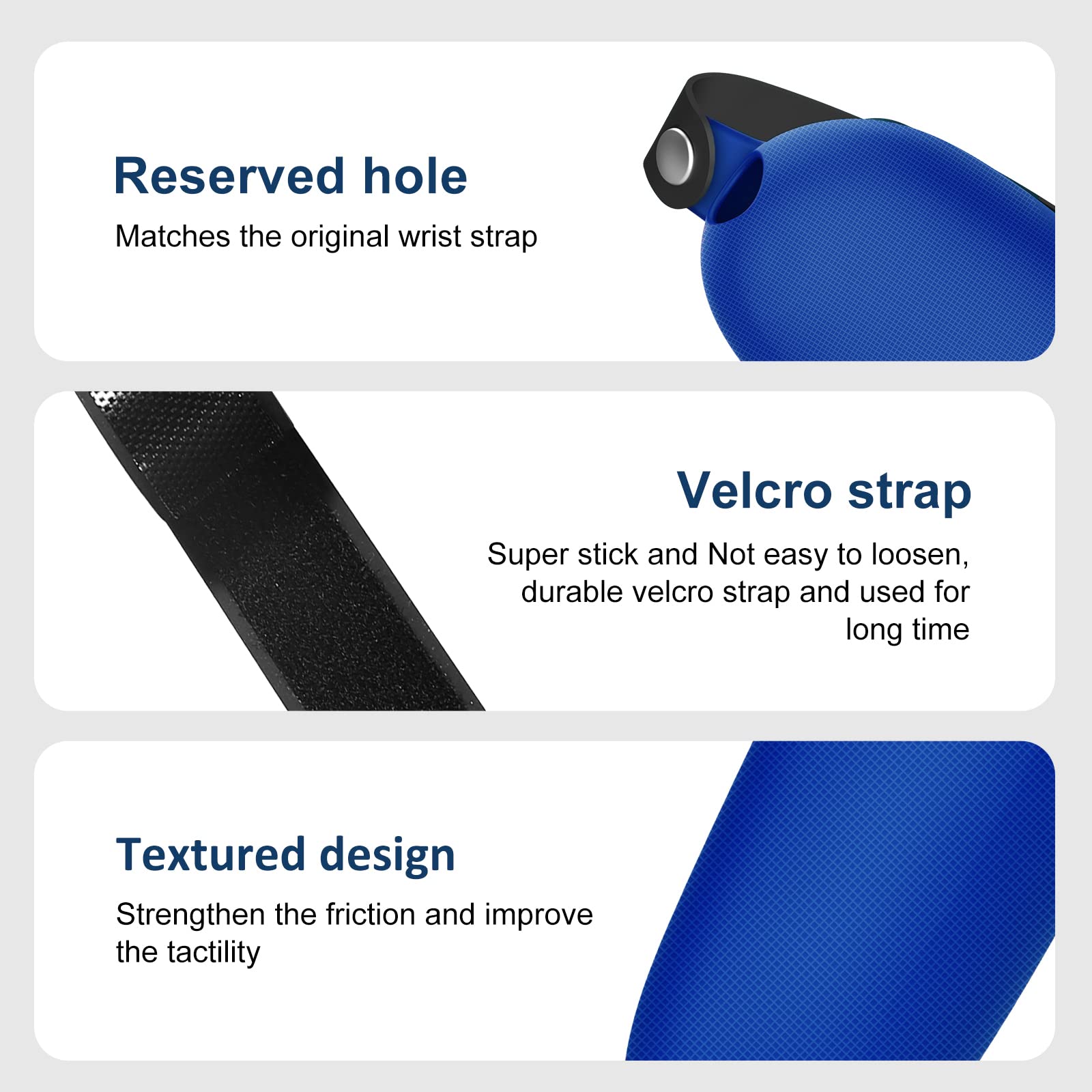 Controller Grips Cover Compatible with Oculus Meta Quest Pro Accessories, Silicone Anti-Slip Case Shell Protector for Quest Pro (Blue)