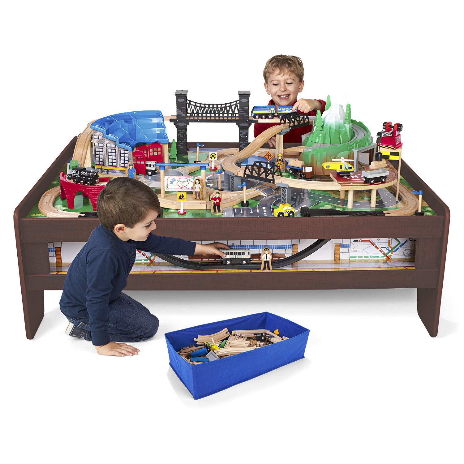 Imaginarium Metro Line Train Table, for Ages 3-7, 100 Piece Set