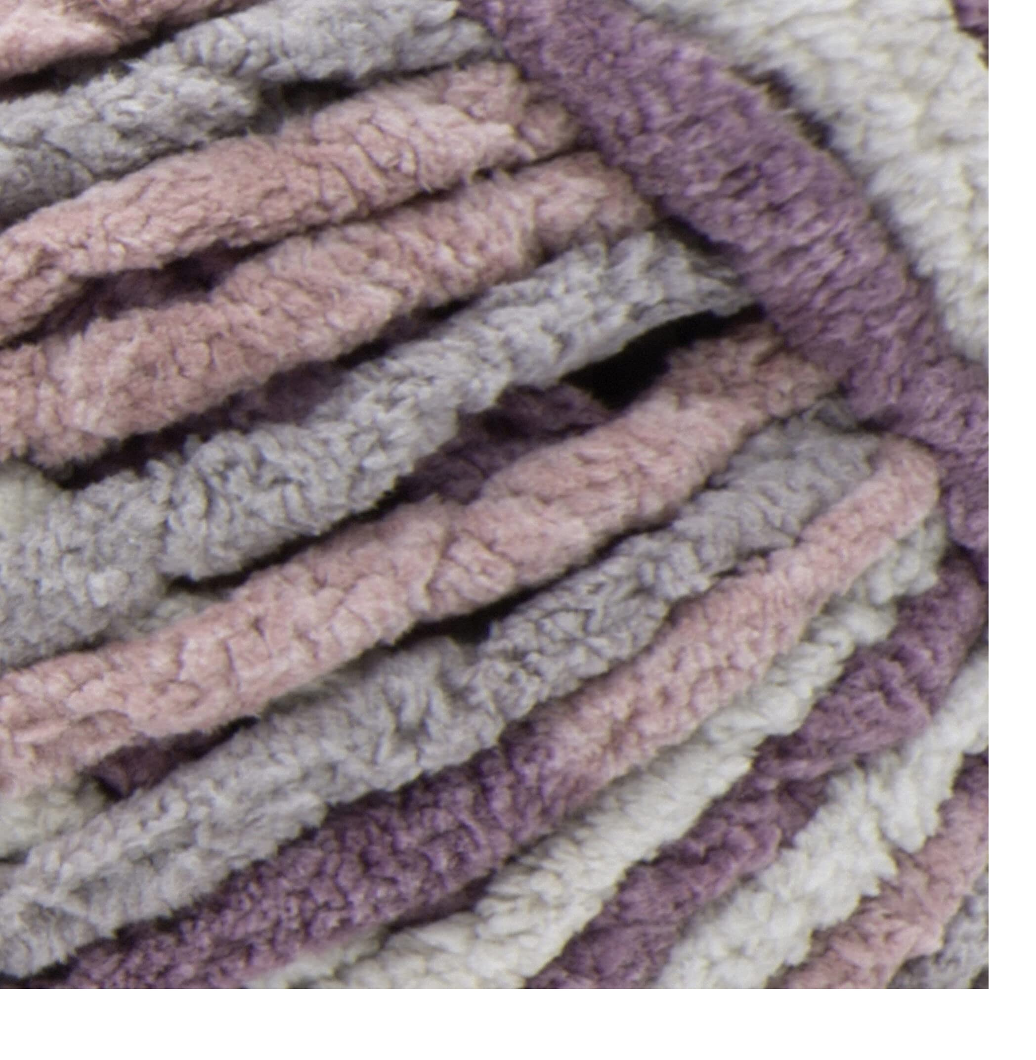Bernat Blanket Yarn - Big Ball (10.5 oz) - Purple Haze - 2 Pack Bundle with Bella's Crafts Stitch Markers