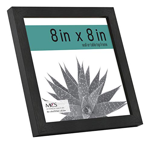 MCS Gallery Essential Picture Frames, Photo Gallery Wall Frame Set, Black Woodgrain, 8 x 8 Inch, 2-Pack