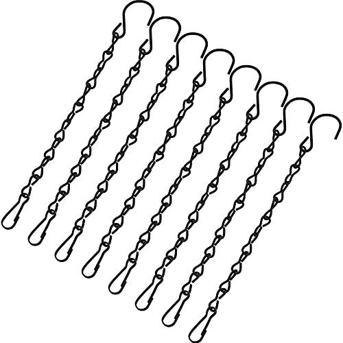 EBOOT 8 Pack 9.5 Inches Hanging Chains for Bird Feeders, Billboards, Chalkboards, Planters and Decorative Ornaments (Black, 9.5 Inch)