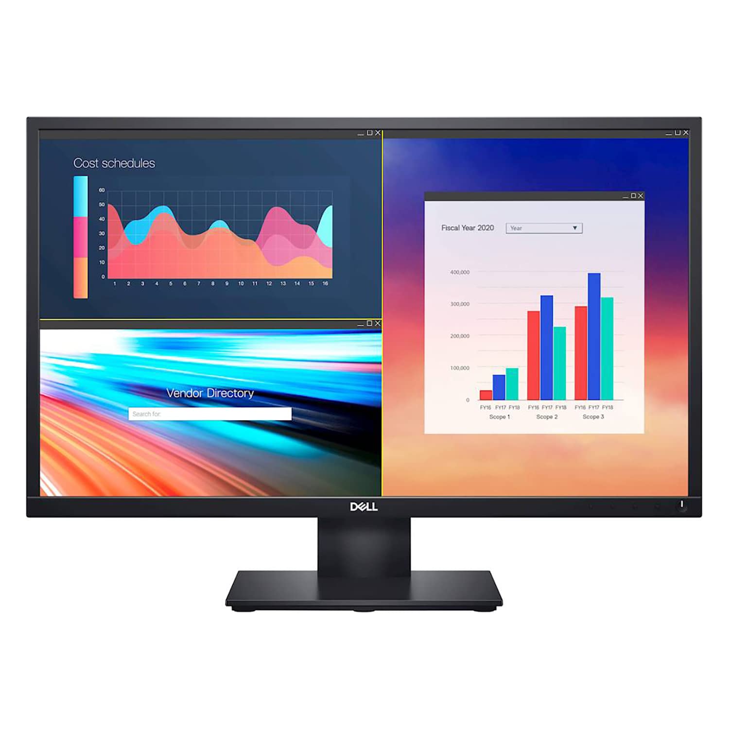 Dell E2420H 24" FHD IPS LED Monitor, Black - 23.8-inch 1920x1080 16:9 5ms 250Nit 1000:1 VGA DisplayPort