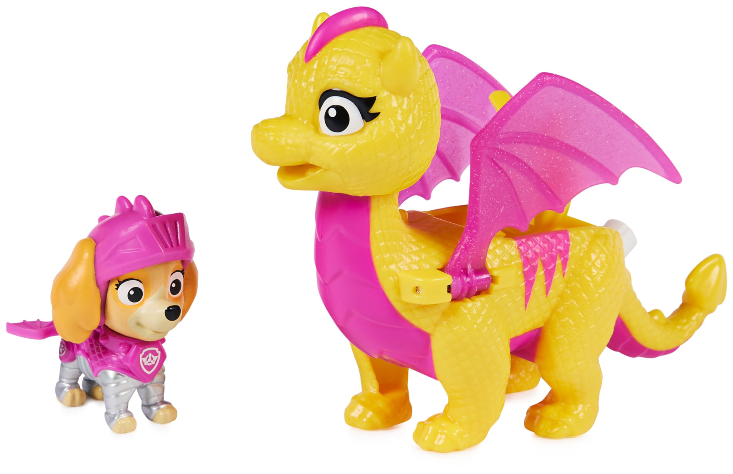 Spin Master 6063594 PAW Patrol Rescue Knights Skye and Dragon Scorch Action Figures, Set of 2