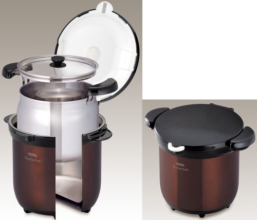 THERMOS vacuum heat insulation cooker Shatorushefu 4.5L clear Brown KBG-4500 CBW