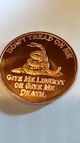 Dont Tread on Me 10 Pack of 1 Ounce Copper Coins with Capsules