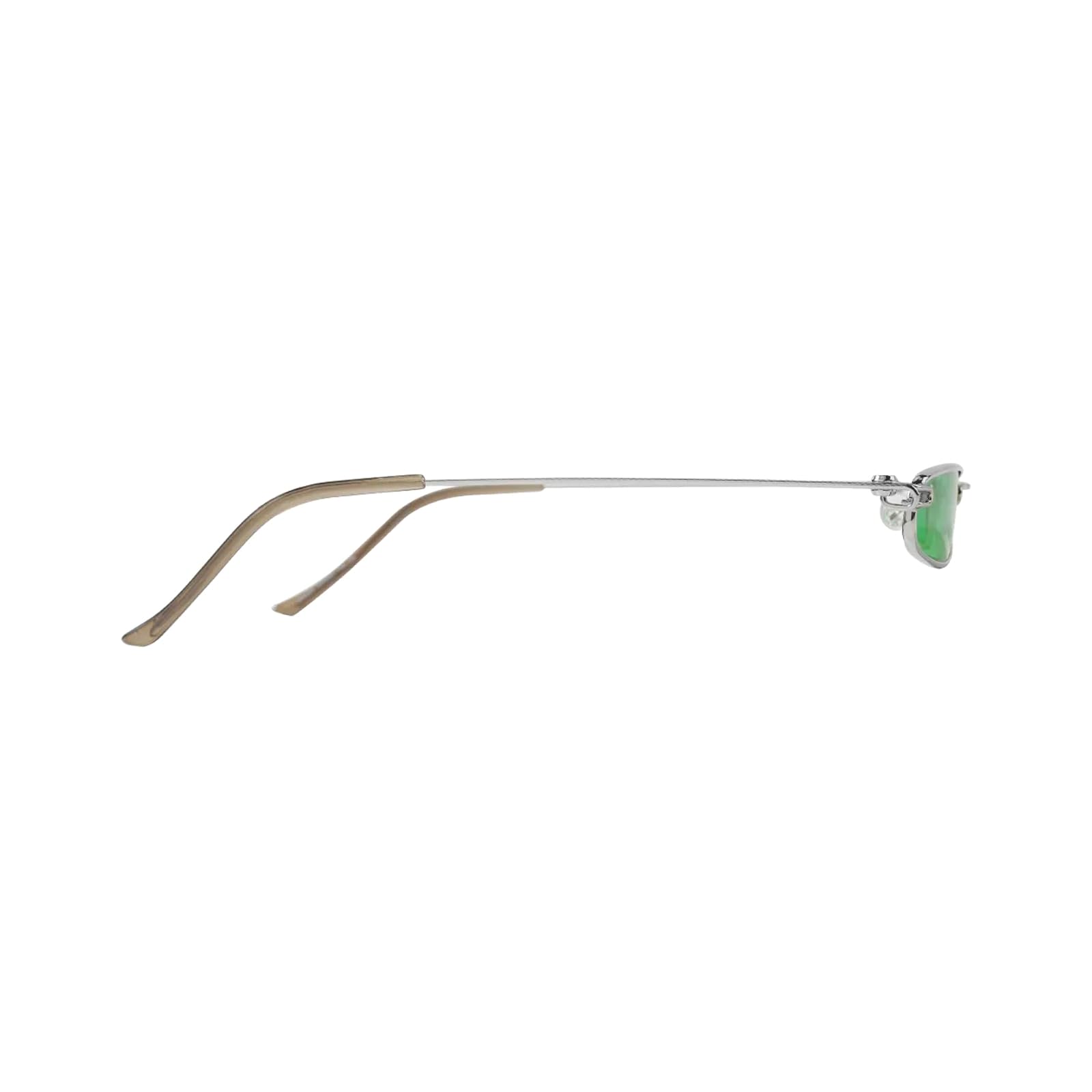 Slocyclub Vintage Rectangle Skinny Sunglasses for Women Men, Retro Small Thin Sunglasses, Rimless Trendy Sunglasses