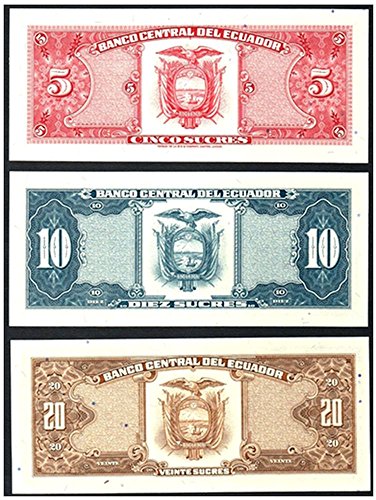 EC 1988 ECUADOR FLAWLESS 1988-99 COMPLETE DENOMINATION SET! 11 DIFF SCARCE BANKNOTES!! Gem Crisp Uncirculated