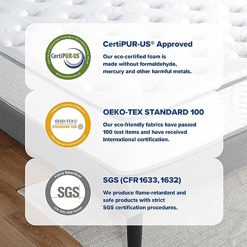 Olee Sleep 10 inch Omega Hybrid Gel Infused Memory Foam and Pocket Spring Mattress (Twin)
