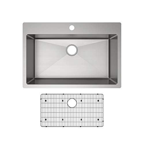 Elkay ECTSRS33229TBG1 Crosstown Single Bowl Dual Mount Stainless Steel Sink Kit