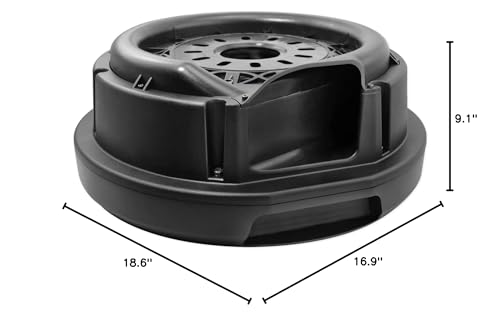 Rockville RockGhost Active Powered 8" Hidden Car Subwoofer Sub For 15"/16"/17" Full Size Spare Tire