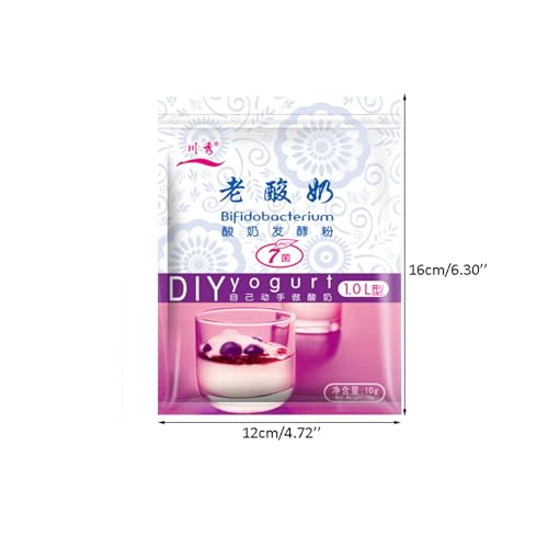 BIBABLYKE 1 Pack 10g Homemade Yogurt Yeast Starter Make Good Batches of Quality Probiotic-Dense Plain Vegans Yogurt Powder