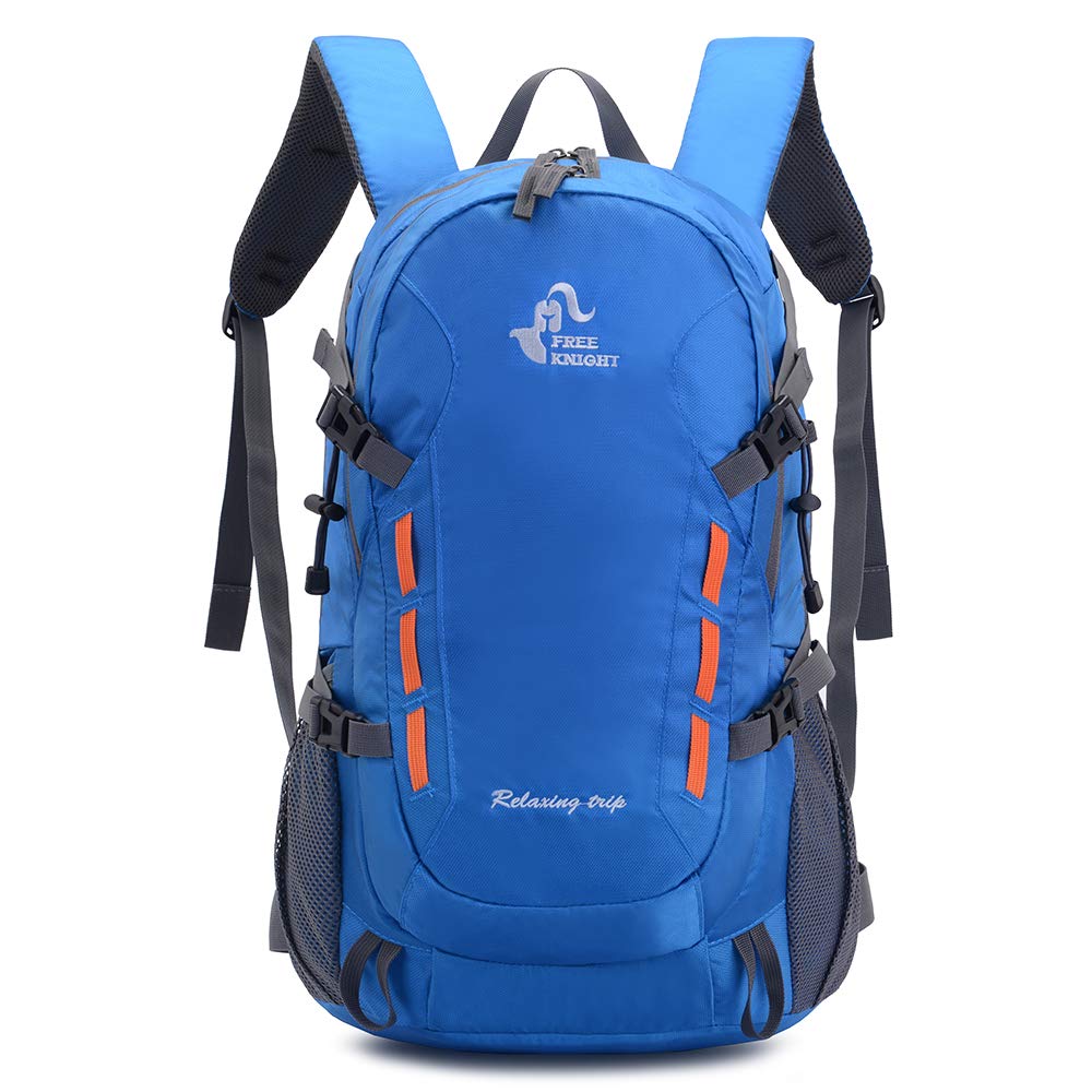 Bseash 40L Waterproof Hiking Camping Backpack,Outdoor Sport Lightweight Daypack Travel Bag for Mountaineering Skiing Climbing Cycling (Blue)