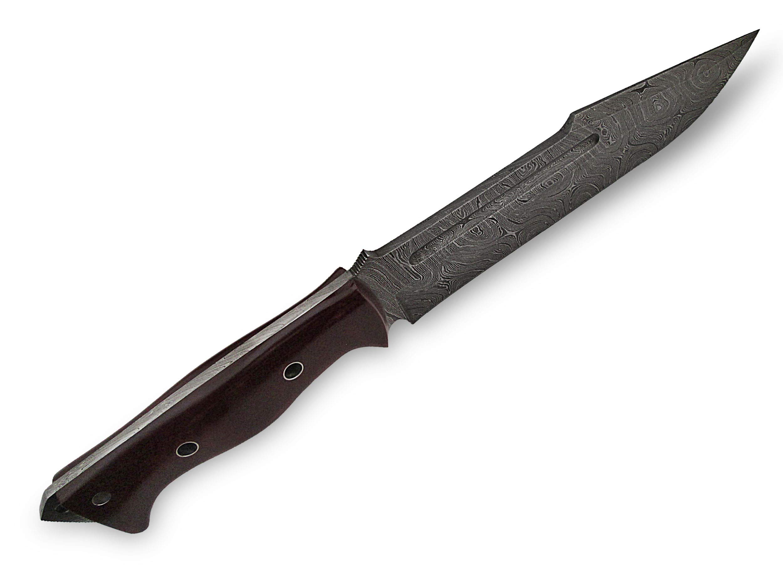 Black Country Custom Damascus Handmade Hunting Bowie Knife. Comes with a sheath.