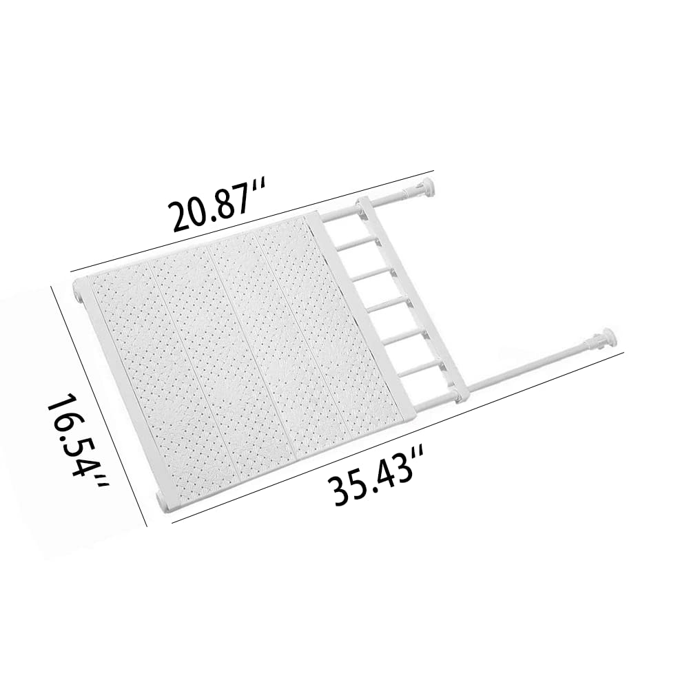 In kds Scalable Layered Separator Updated Version Adjustable Storage Rack Shelf for Wardrobe Refrigerator Cupboard Random Colour ((53-90) x42cm)