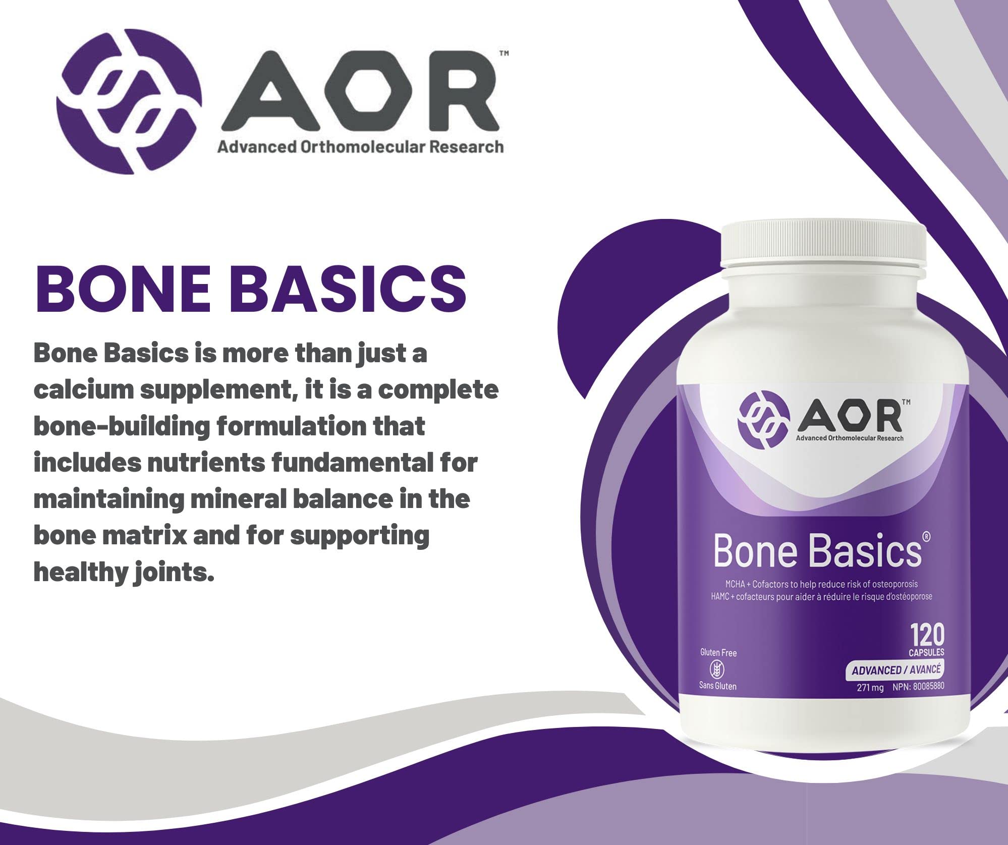 Bone Basics (120 Capsules) Brand: A.O.R Advanced Orthomolecular Research