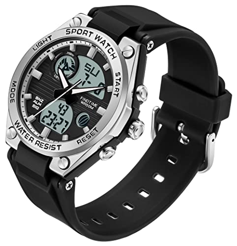 findtime Womens Digital Watch Sport Waterproof Watch Analog Military Tactical Watches LED Backlight Alarm Stopwatch Wrist Watches