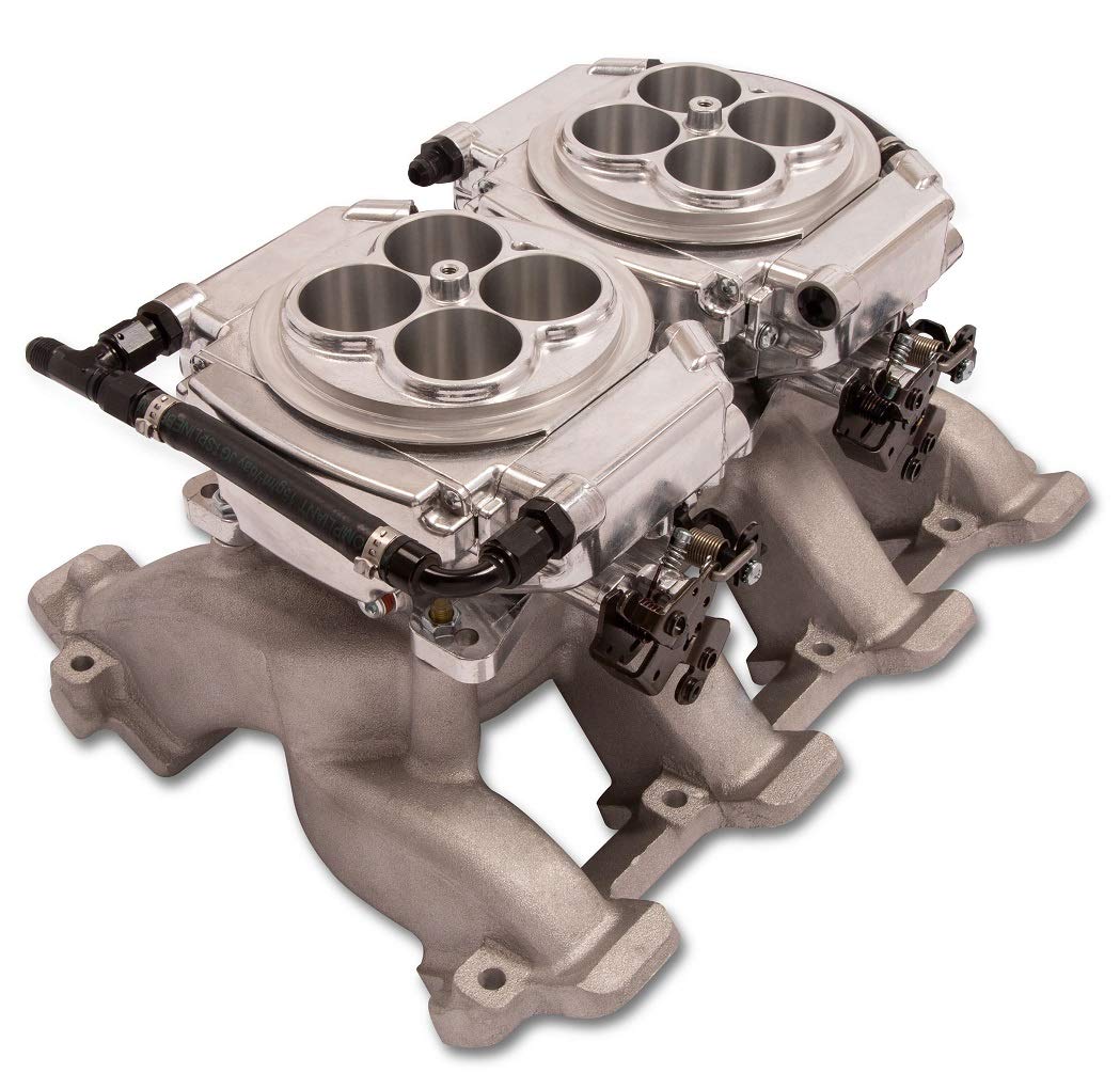 NEW HOLLEY SELF-TUNING SNIPER EFI 4150 2X4 THROTTLE BODY FUEL INJECTION SYSTEM,POLISHED,1600 CFM,1250 HP,COMPATIBLE WITH 4150 4 BBL SQUARE BORE FLANGES