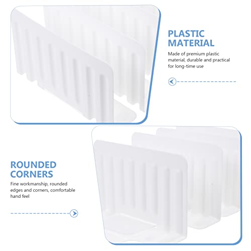 Operitacx Refrigerator Replacement Shelves Drawer Dividers Organizers Clear Plastic Drawers Separator 4pcs Adjustable Kitchen Drawer Organizer for Clothing Utensil Office Bookshelf Storage