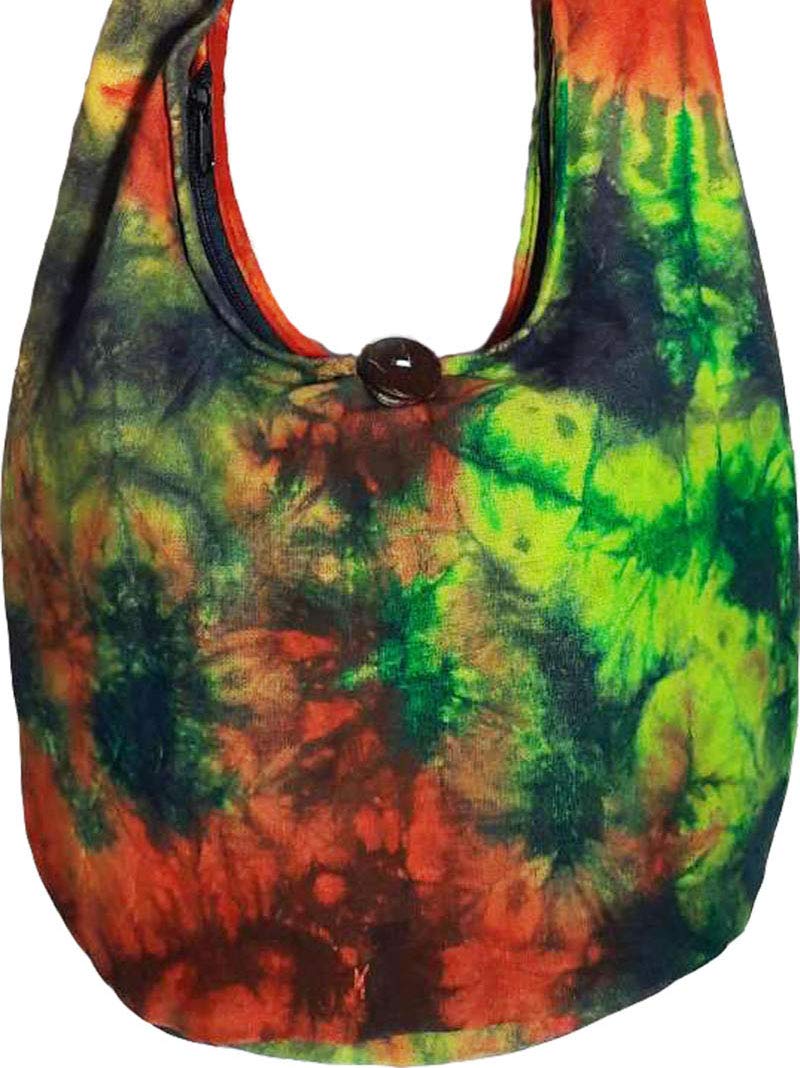 Lovely Creations Hippie Boho New Elephant Crossbody Bohemian Gypsy Sling Shoulder Bag Small Size (S White)