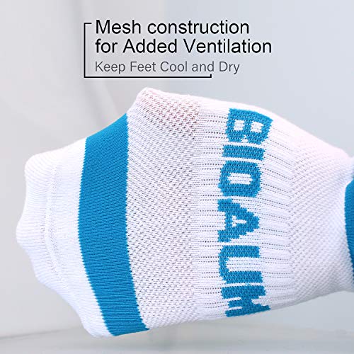 BIOAUM Men's Athletic Socks Size 10-13 - 6 Pairs Cotton Quarter Socks for Running, Workout, Work