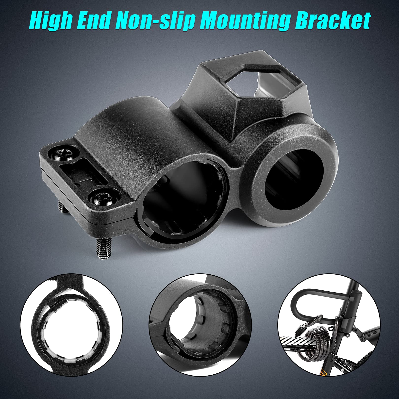 BIKFUN Bike Locks - Heavy Duty U Lock Set with 5 Feet Security Steel Cable & Mounting Bracket Anti Theft Bicycle Secure Lock