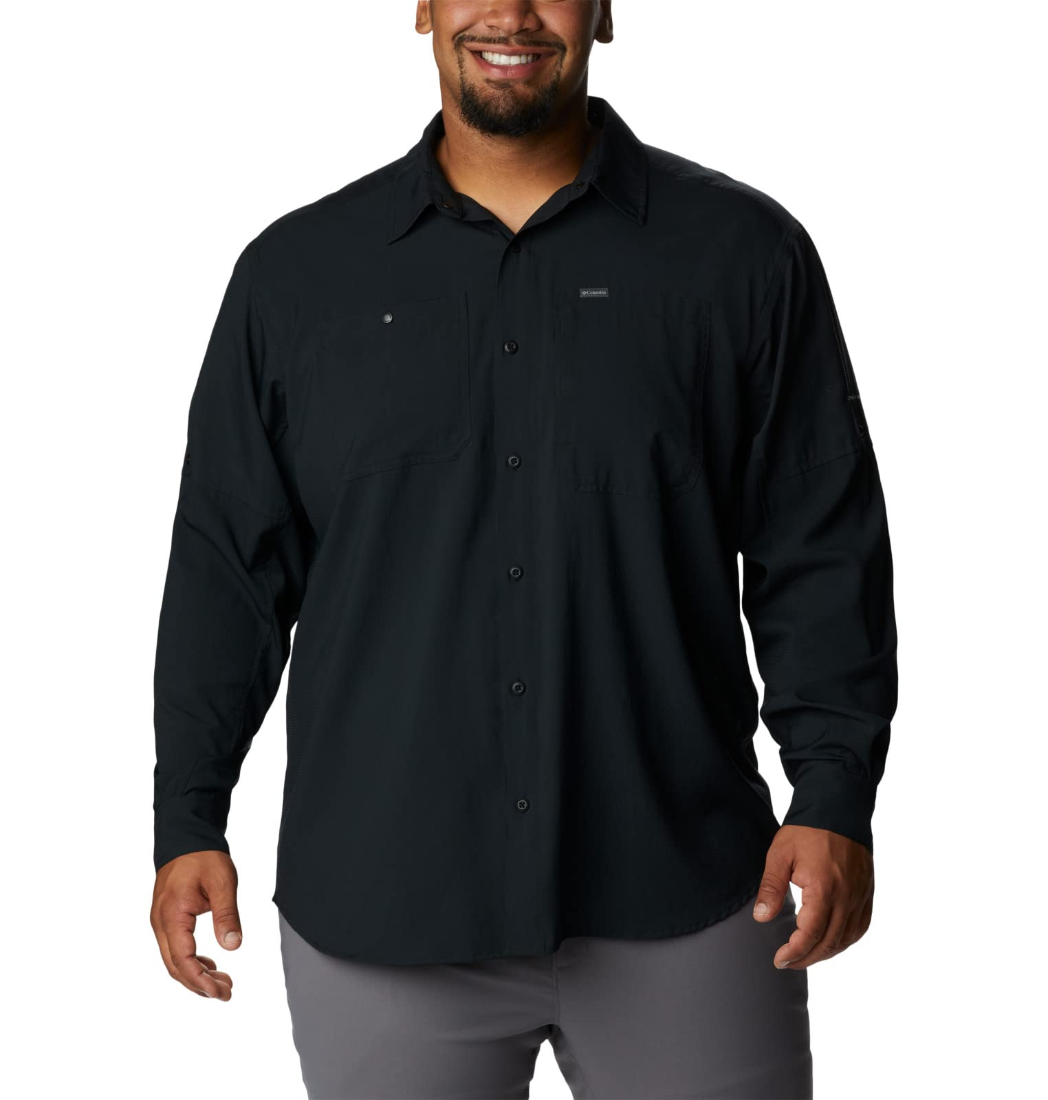 Columbia Men's Silver Ridge Utility Lite Long Sleeve, Ancient Fossil, Medium