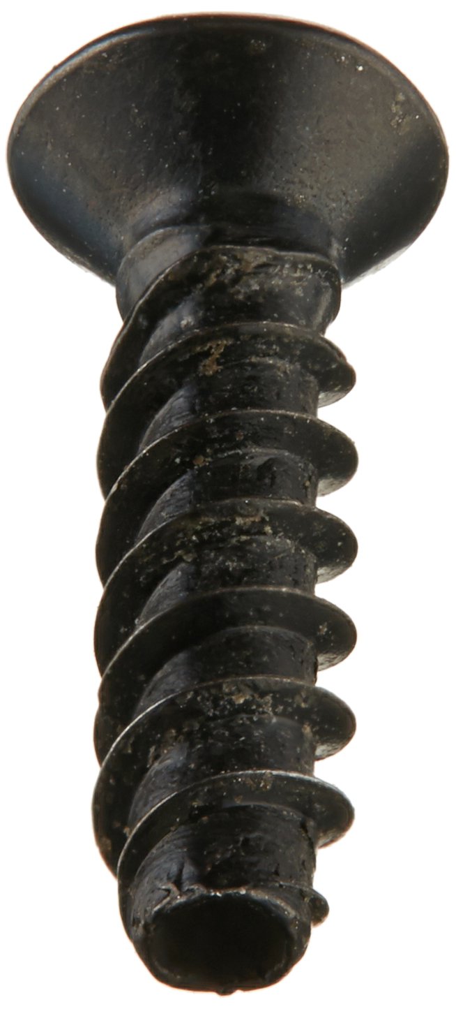 Small Parts 0408LTFB Steel Thread Rolling Screw for Plastic, Black Oxide Finish, 82 Degree Flat Head, Star Drive, #4-20 Thread Size, 1/2" Length (Pack of 100)