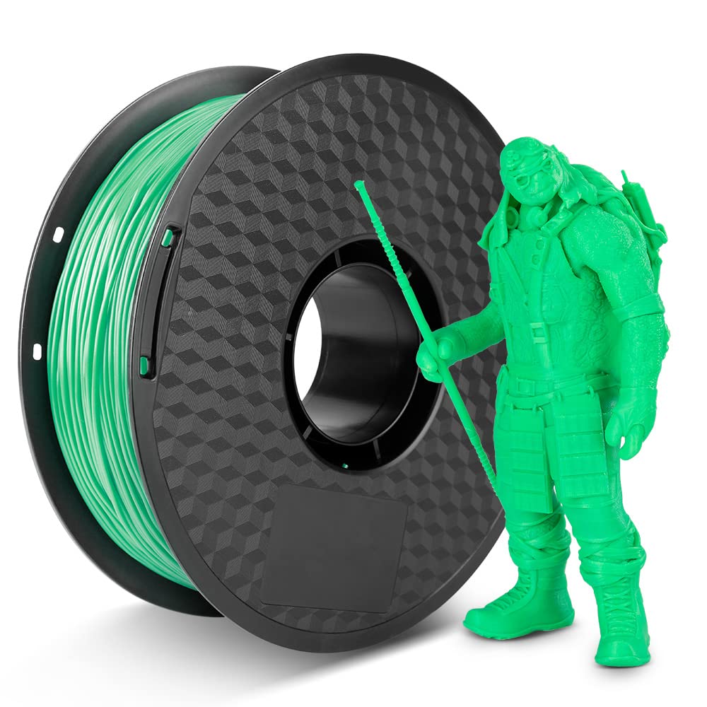 COMGROW PLA Filament 1.75mm PLA 3D Printer Filament, 1kg(2.2lbs) Cardboard Spool, Dimensional Accuracy +/- 0.03mm, Fit for Creality Ender 3/Ender 3 V2/Ender 3 Pro/Other FDM 3D Printers (Green 1-Pack)