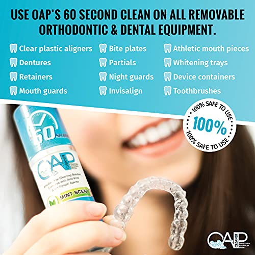 Orthodontic Cleaner by OAP Cleaner | Retainer Cleaner, Denture Cleaner, and Mouth Guard Cleaner | 60 Second Gel Cleanser | Paraben, Sulfate and Triclosan Free | 60 mL Bottle