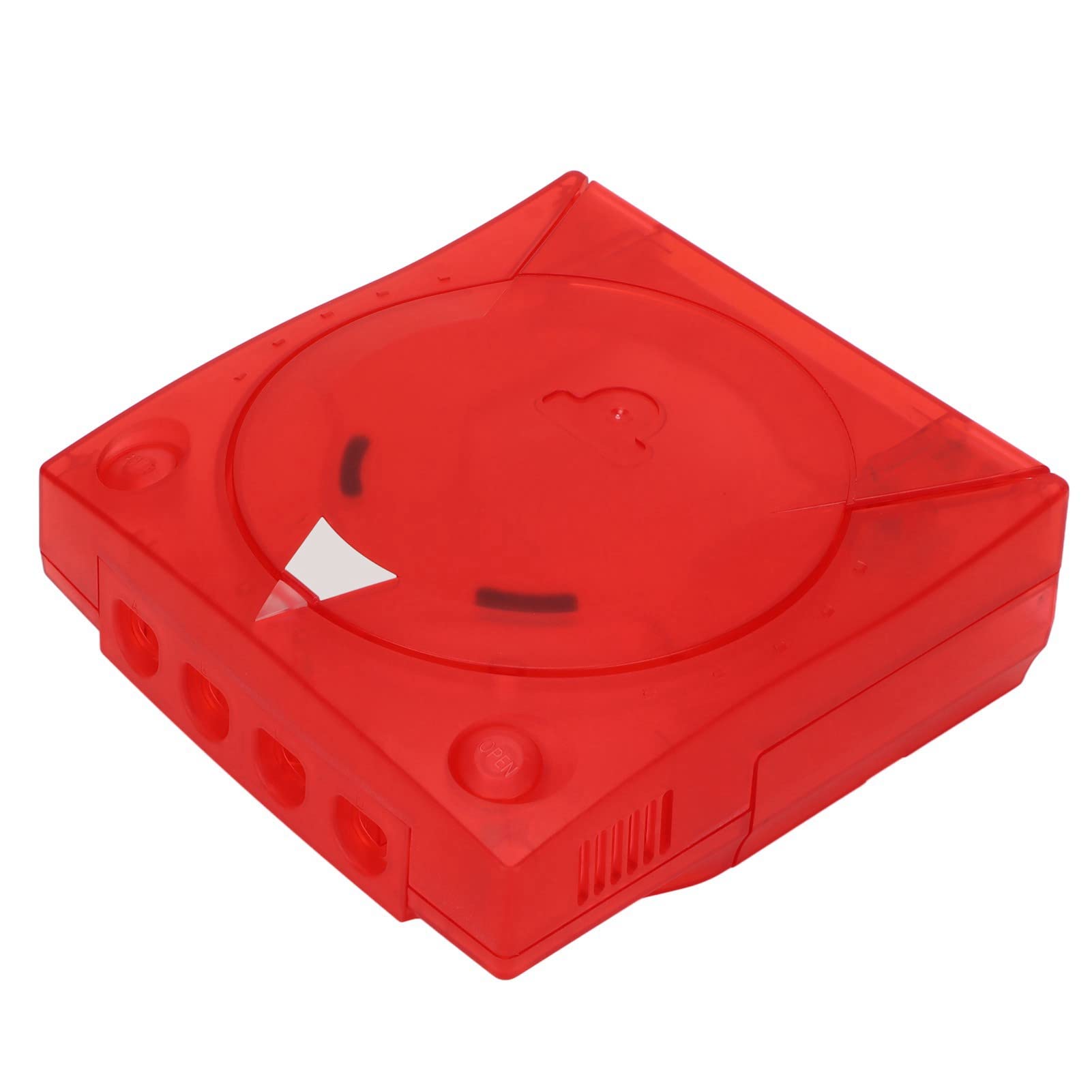 Cuifati Game Console DC Translucent Case,for SEGA Dreamcast DC Translucent Case Retro Video Game Console Protective Housing Shell Translucent Red