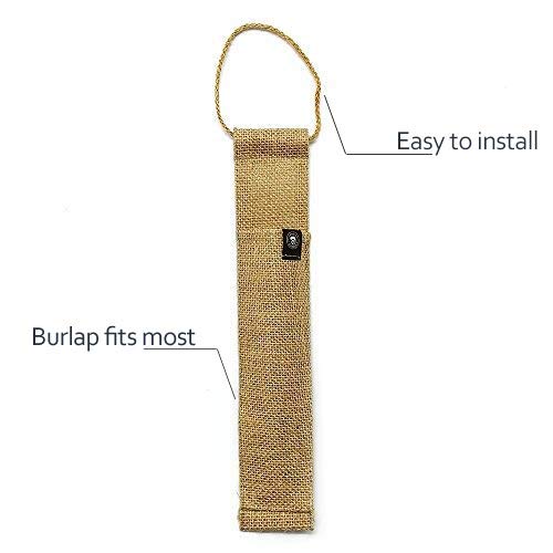 SNAIL GARDEN 2 Pack 12.5" H Wall Vases for Flowers, Wall Hanging Vase Fabric Wall Flower Vase Wall Decor for Living Room,Bedroom, Office and More(Burlap)