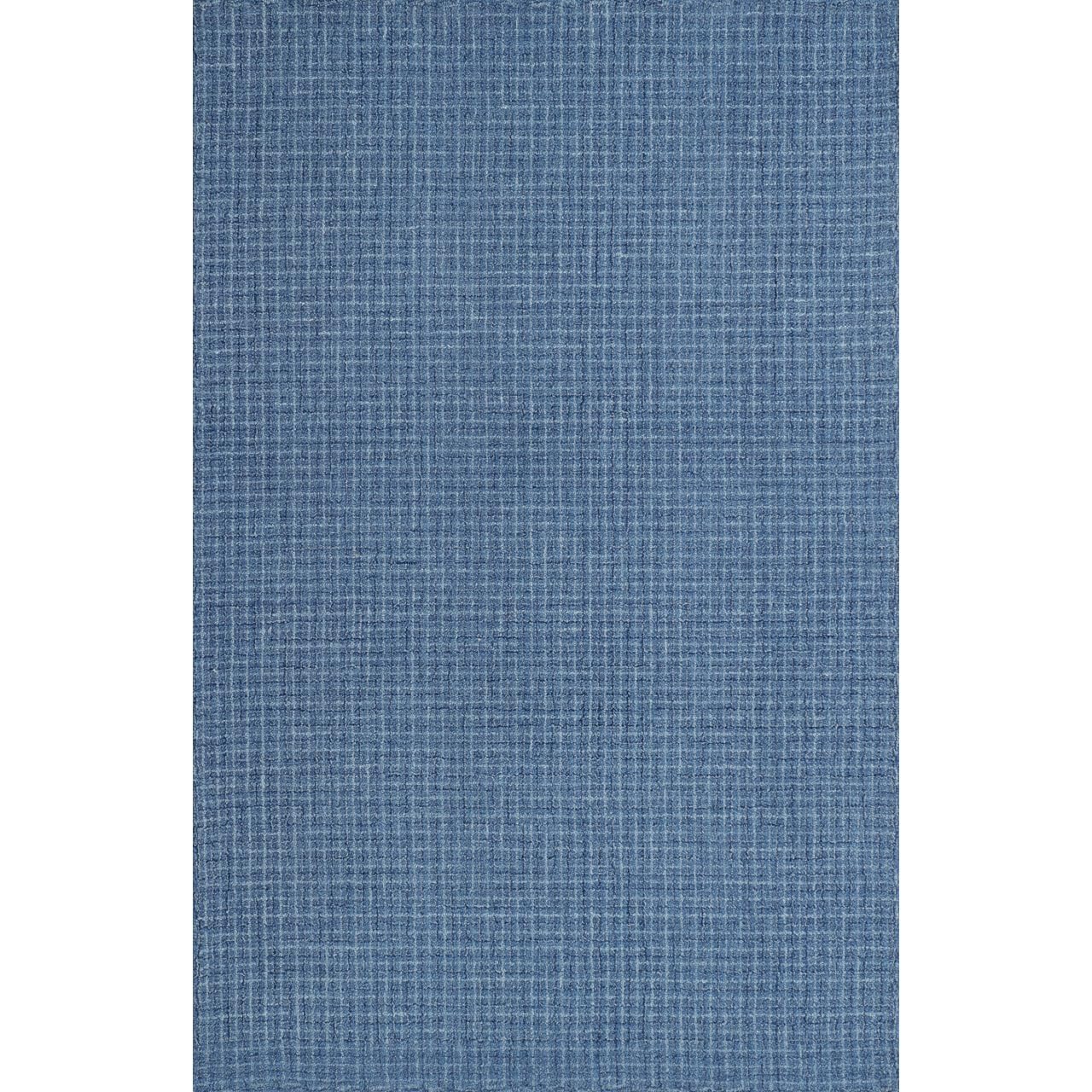 Company C Colorfields Bryn 2' x 3' Accent Doormat Rug | Hand-Tufted Loop Pile 100% Wool | 5/8" Thick | Indigo Blue Navy | Small Rug Entry Kitchen Living Dining Room Bedroom | GoodWeave Certified