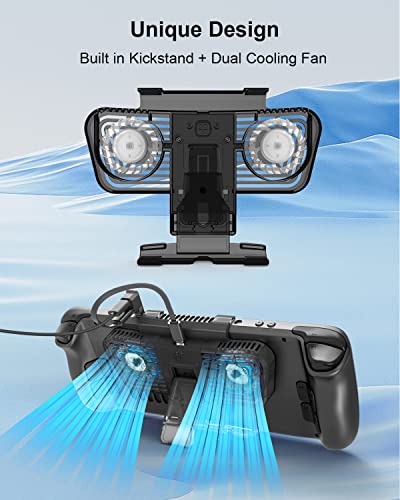 Cooling Fan for Steam Deck Dock,Hacksya Stand Base for Steam Deck with Kickstand,Steam Deck Cooler Accessories Compatible with Valve Steam Deck…