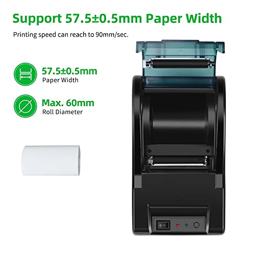 GAELOP DFHBFG 58mm Thermal Receipt Printer Bill Ticket High Speed POS Printer Support Cash Drawer Compatible ESC/POS Print