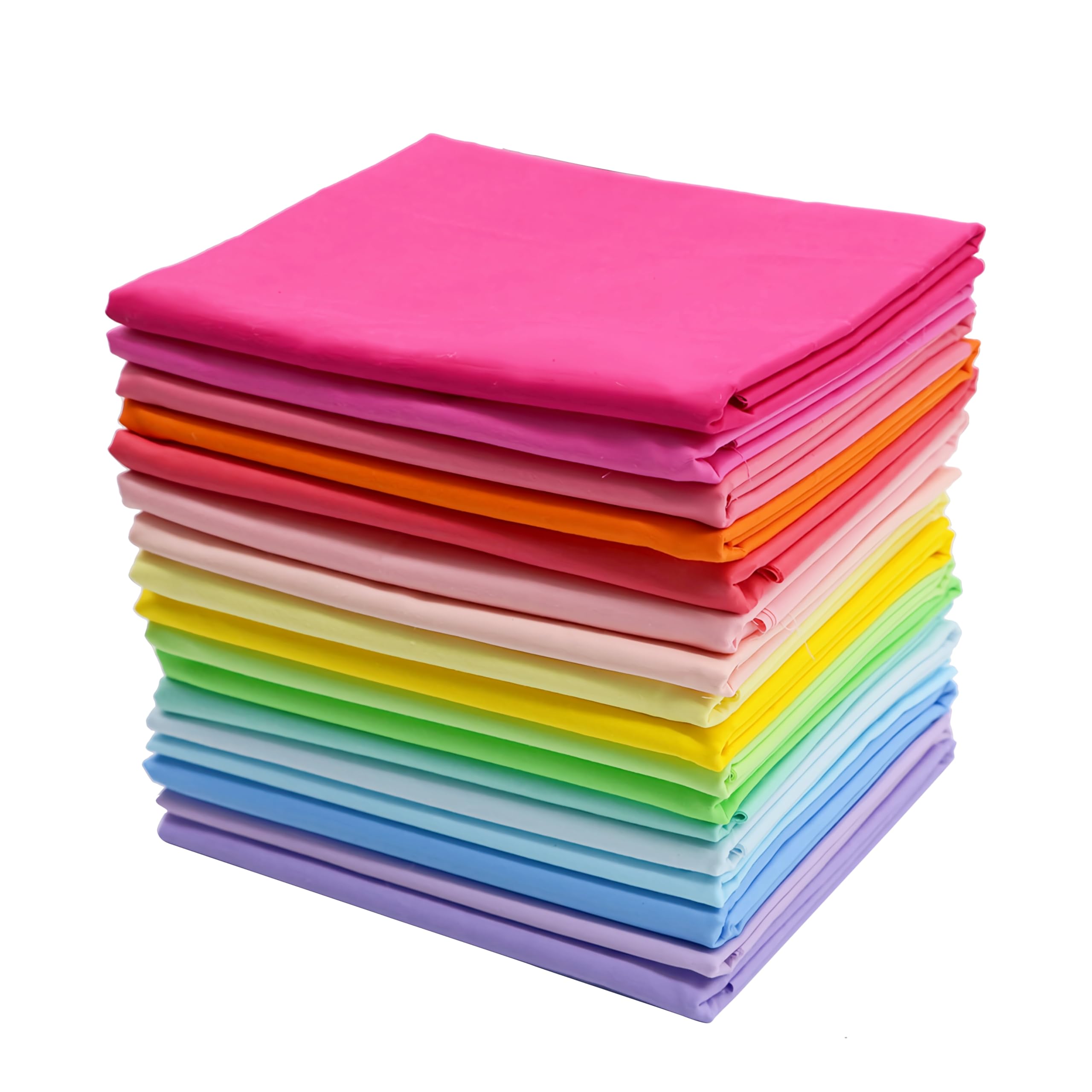 iNee Bright Solid Fat Quarters Quilting Fabric Bundles, 18 x 22 inches,(Bright Solids)