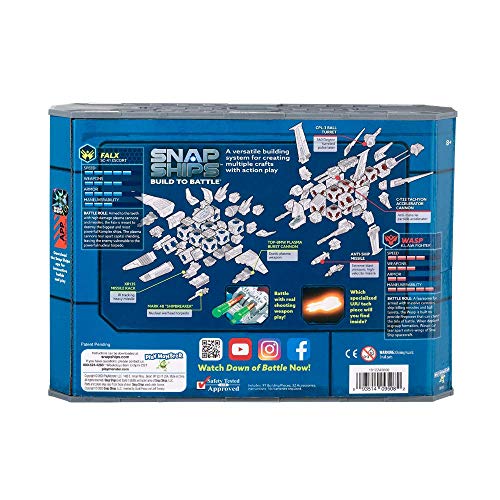 Snap Ships Wasp/Falx Battle Model Set - Construction Toy for Custom Building and Battle Play - Ages 8+