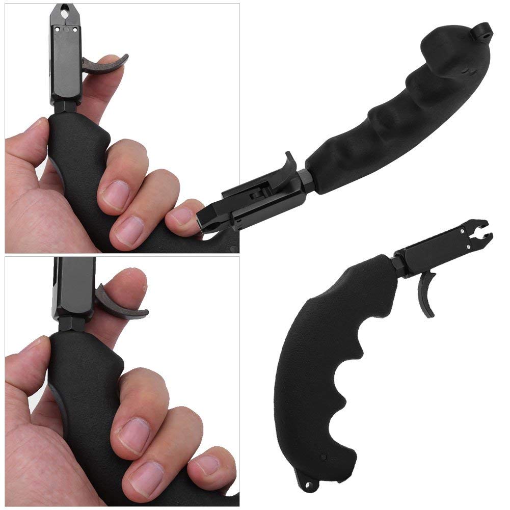 Black Durable Archery Handle Thumb Caliper Bow Release Grip for Compound Bow Archery Release Aid Archery Thumb Release Thumb Release Archery